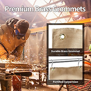 Welding Blanket, Heavy Duty Welding Blanket 6FTx8FT Large Size Fiberglass Welding Curtain for Industrial Welding Home Protection Heat Insulation