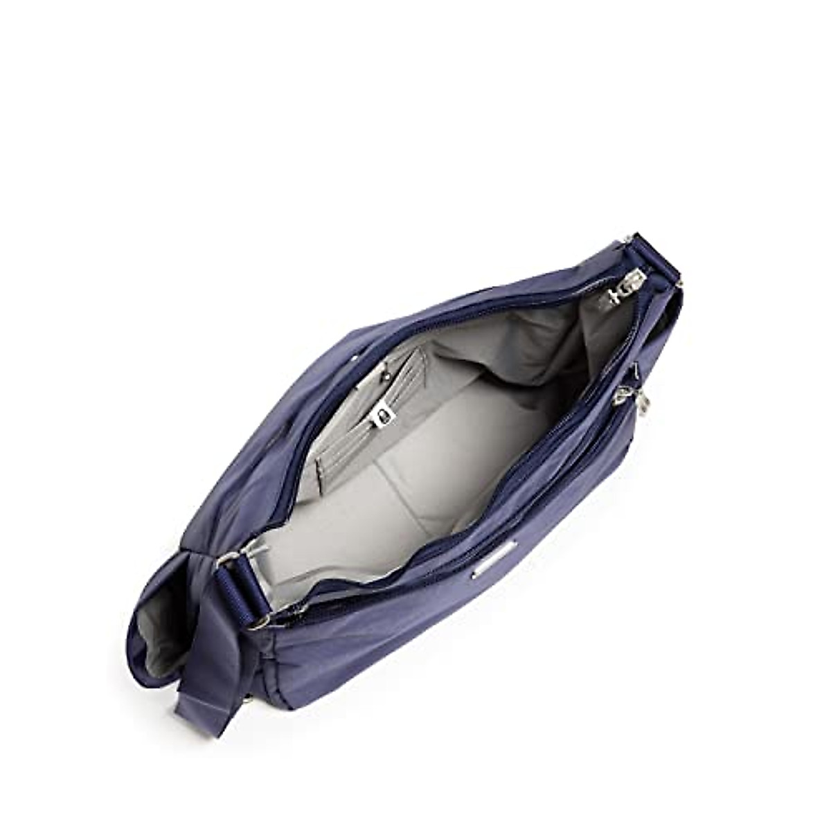 Baggallini Essential Hobo Crossbody Bag for Women - Built-in RFID Card Holder - Hobo Travel Bag with Luggage Sleeve