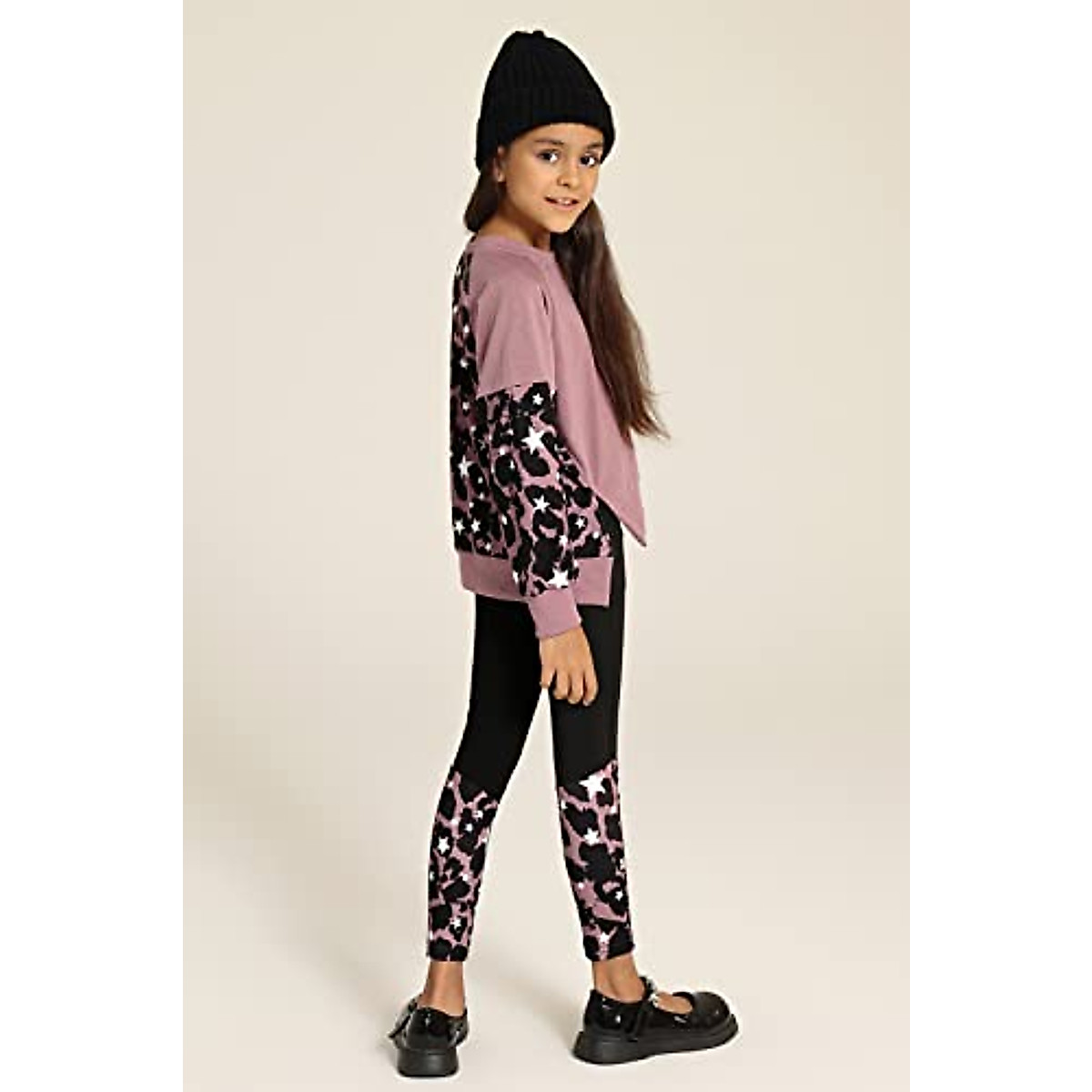 Danna Belle Kids Long Sleeve T-Shirt and Pants Set Top Leggings Outfits for Girls 8-10 Years