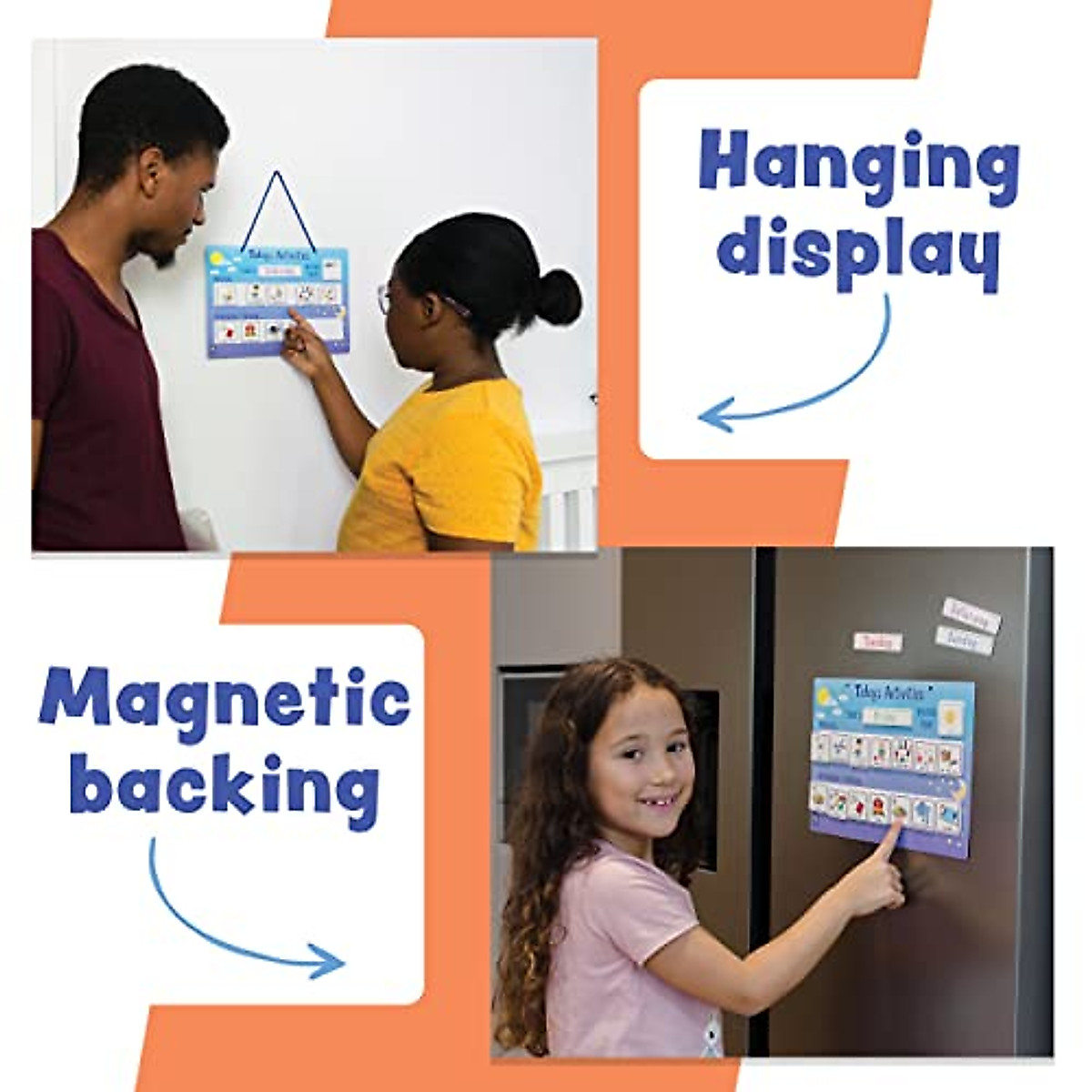 Today's Activities Daily Routine Visual Timetable Magnetic Tile Chart for Children