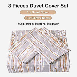 Lekesky Grey Duvet Cover Queen Size, Comforter Covers Queen 3pc Ultra Soft 100% Washed Microfiber Breathable Bedding Duvet Cover Set with Zipper Ties (1 Comforter Cover 90x90 +2 Pillow Cases)