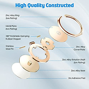 WixGear (2 Pack), Phone Ring Holder, Universal Magnetic Cell Phone Finger Holder with Kickstand Phone Holder for Hand, Phone Ring Grip Works with Magnetic Car Mounts Compatible with All Phones (Gold)