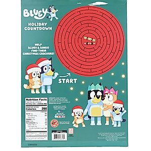 Galerie Bluey Advent Calendar, Countdown To Christmas 2023, 24 Days with Chocolate, 1.76 Ounces