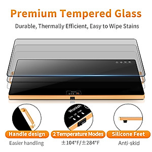 Electric Warming Tray（XXL 32”x18”），Food Warmer with Thermostat and Full Surface Heating，Food Warming Mat with 2 Temperature Modes for Parties Buffet，Gatherings，Gold Edge Handles Warming Mat for Food