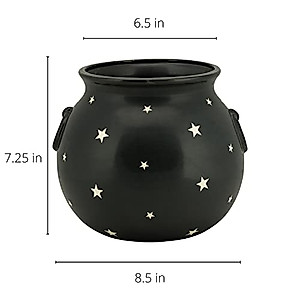10 Strawberry Street Heritage Halloween Witches Cauldron Bowl, 7.25", Matte Black