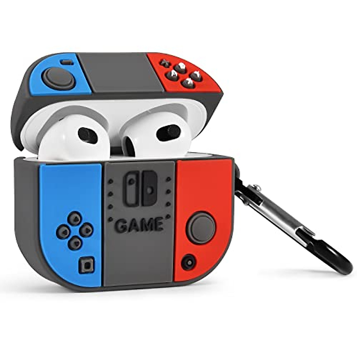 QINGQING Airpods 3rd Generation Cases 2021 Switch Case for Airpods 3 Case Cover Men Kids Teens Boys Wireless Charging Case with Keychain Accessories for Apple Gen 3