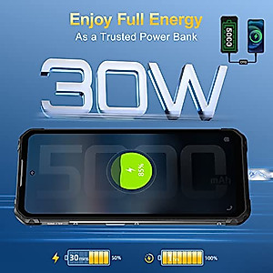 IIIF150 Air1 Ultra (2023) Rugged Smartphone, 16GB+128GB, 6.58'' FHD+ 120Hz Mobile Phones, 64MP+20MP Night Vision Camera, Helio G99, Android 12 Phone, Thermometer/5000mAh/4G Dual SIM/NFC, IP68/IP69K