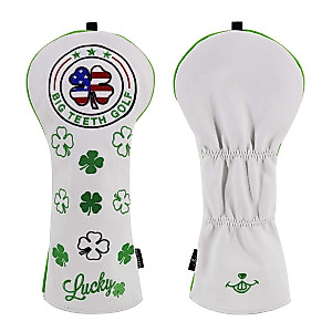 Golf Head Covers Driver Fairway UT Cover Putter Iron Cover Golf Club Protector Lucky Clover