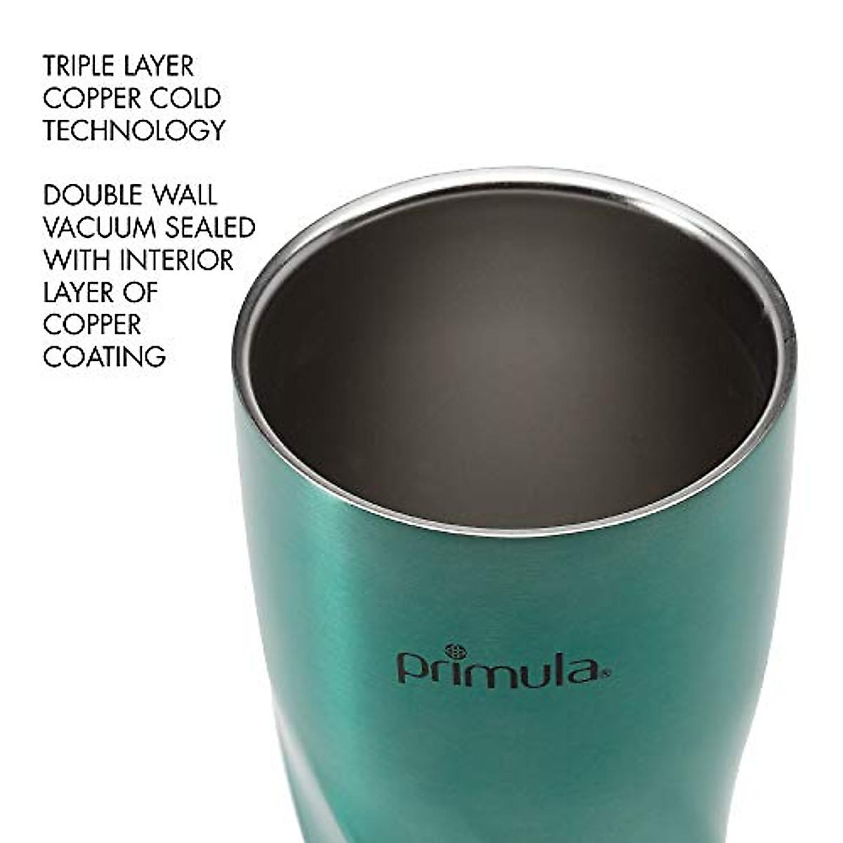 Primula Avalanche Double Walled Vacuum Sealed Stainless Steel Thermal Insulated Tumbler Stays Cold or Hot All Day Long, Reusable Thermos, 1 Count (Pack of 1), Teal
