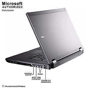 Dell Latitude E6510 15.6 Inch Laptop, Intel Core I5-520M, Upto 2.9GHz, 8G DDR3, 480G SSD, DVDRW, WiFi, VGA, DP, Win 10 64 Bit-Multi Language Suppport English/Spanish/French(CI5)(Renewed)