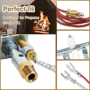 Aowoil 14D0477 Vent Free Gas Log, ODS Pilot Assembly, LP Propane Gas Fireplace Compatible with Empire FMI etc, Part Number LPG8414 LPG8404 PP225 R3623 14D0477 103778-01