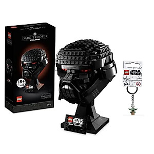 LEGO Star Wars Helmet Bust Building Set Collection + Grogu (Baby Yoda Keychain) Exclusive Bundles (Dark Trooper Helmet + Grogu (Baby Yoda) Keychain)