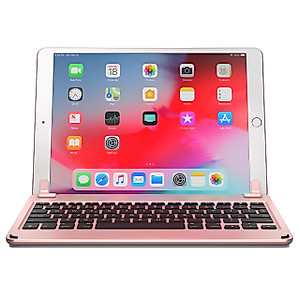 Brydge 10.5 Keyboard for iPad Air (2019) and iPad Pro 10.5 inch, Aluminum Bluetooth Keyboard with Backlit Keys (Rose Gold)