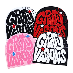 DKYM 4 Pcs Y2k Beanies Spider Web Beanie Y2k Hat Winter Knitted Hat for Women Men Graphic Beanie Pink Beanies Beanies Hats Men Designs Spider Beanie Y2k Accessories 5