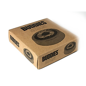 Buddies Silver Round Metal Ashtray Built-In Extinguisher and Storage 5 1/2"