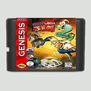 Earth Worm Jim 2 16 Bit MD Game Card For Sega Mega Drive For Genesis- OUTRUN