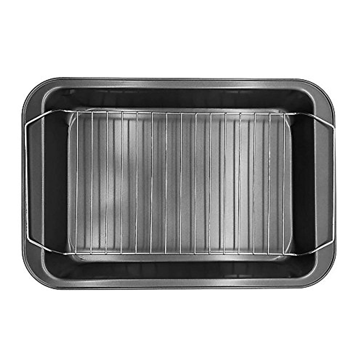 Roasting Pan with Rack, Roaster Pan with Rack, roasting pan, PFOA free (14.5"X9.8"X2.1")