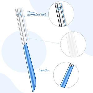 Women Facial Razor for Hair Removal - Dermaplaning Tool Peach Fuzz Trimmer, Fine Hair Remover Eyebrow Razors and Dermaplane Face Shavers Women's Exfoliating for Sensitive Skin Essential Travel