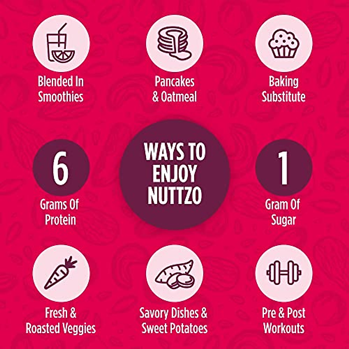 Organic Power Fuel Crunchy Nut Butter by NuttZo | 7 Nuts & Seeds Blend, Paleo, Non-GMO, Gluten-Free, Vegan, Kosher | 1g Sugar, 6g Protein | 26oz Jar