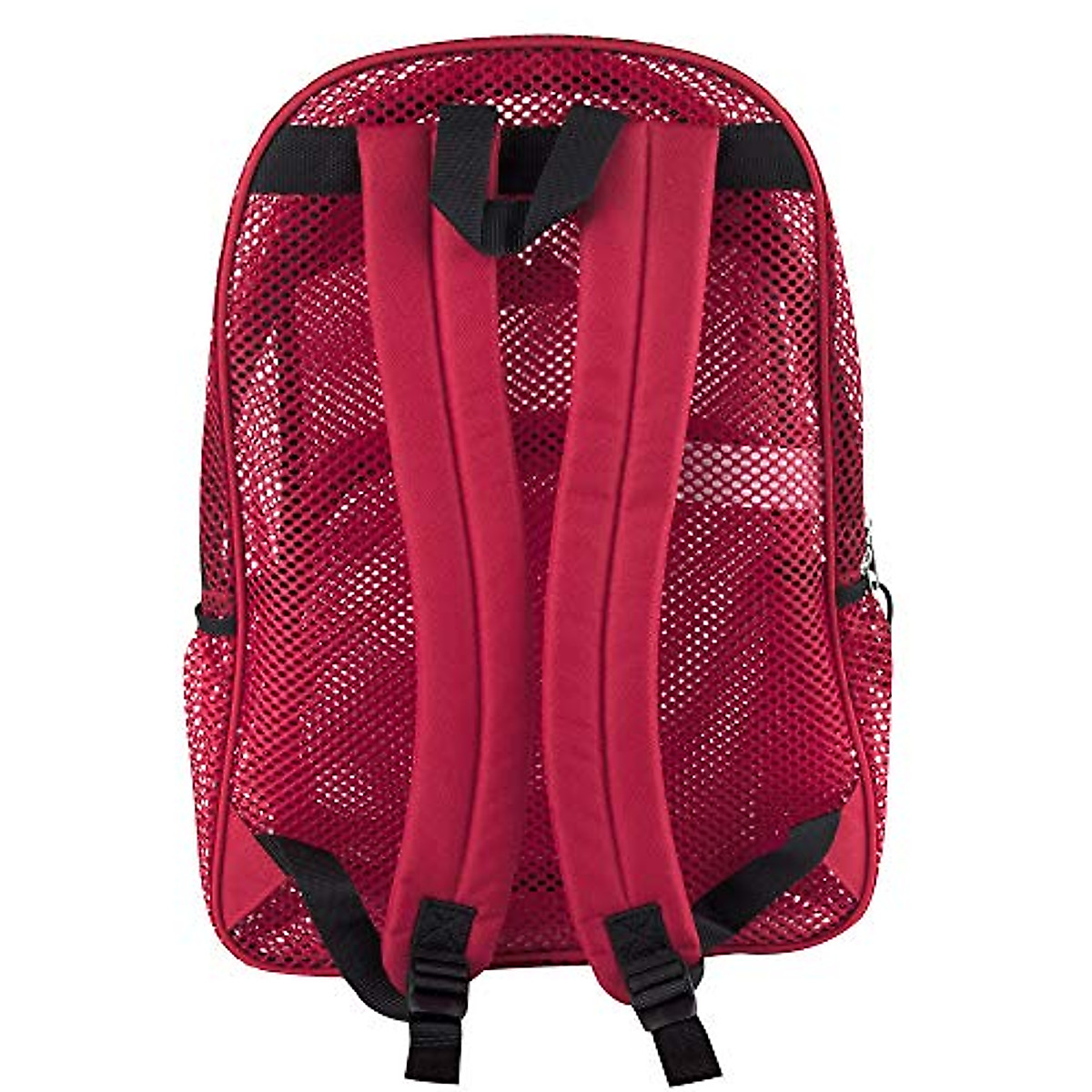 Collapsible Mesh Backpacks for Adults, School, Beach - Backpack with Reflective Strip and Wire Frame for Support (Red) Large