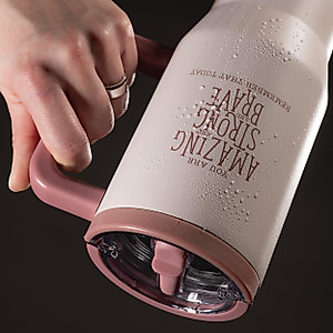 DIVERSEBEE 30 oz Insulated Stainless Steel Tumbler with Lid, Inspirational Birthday Thank You Gifts for Women, Mom, Wife, Girlfriend, Teacher, Her, Nurses, Best Friend, Travel Mug (Blush)