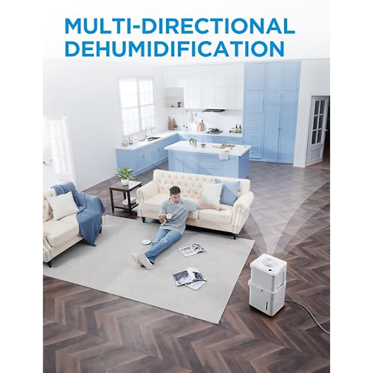 Midea Cube 35 Pint Dehumidifier for Basement and Rooms at Home for up to 3,500 Sq. Ft., Smart Control, Works with Alexa (White), Drain Hose Included, ENERGY STAR Most Efficient 2023