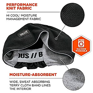 Ergodyne unisex adult 3-pk Cap, Black, One Size US