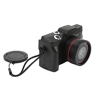 Vlogging Camera, 16X Zoom 180 Degree Flip Screen 16MP 2.4in TFT LCD 1/4in Screw Mount Digital Camera for Shooting
