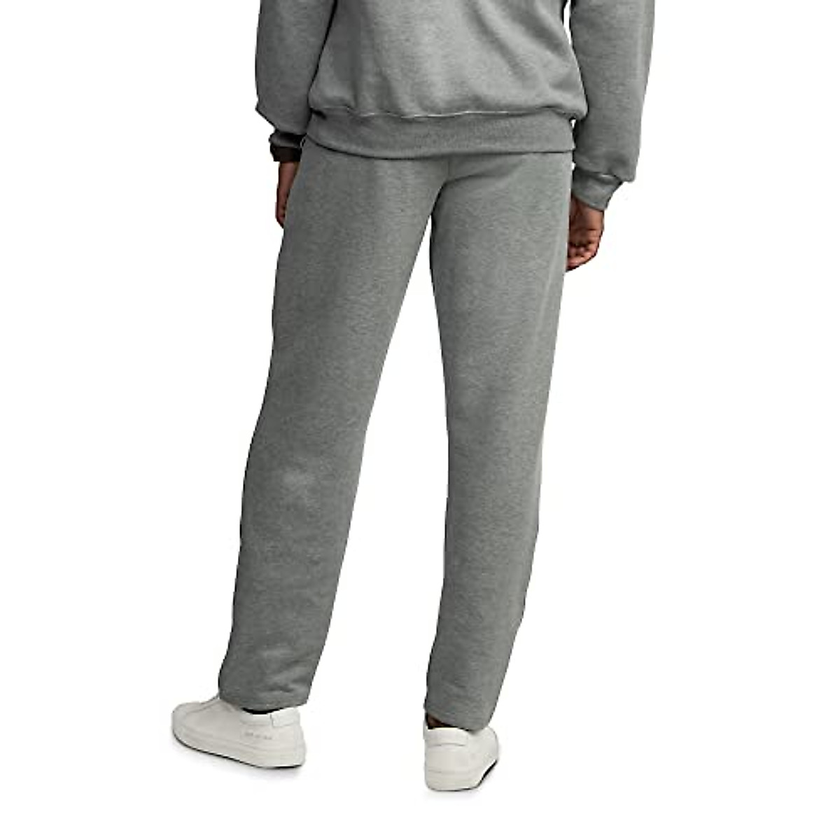 Fruit of the Loom Men's Eversoft Fleece Sweatpants with Pockets, Moisture Wicking & Breathable, Sizes S-4X, Grey Heather, Large