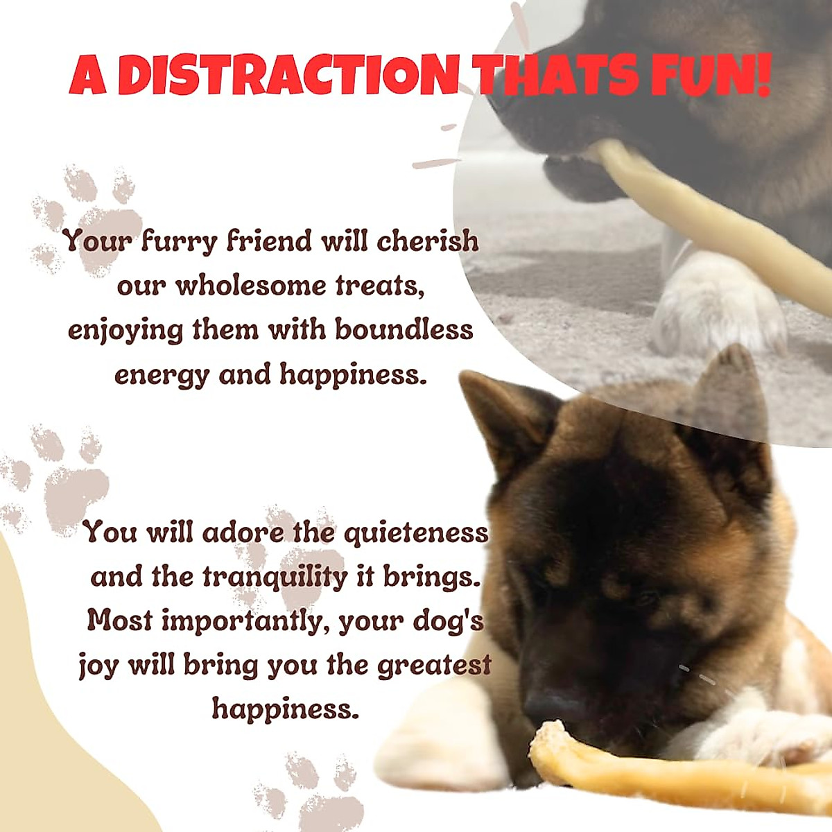 Amazing Dog Treats - Large Collagen Stick - (12 Inch - 4 Count) - Collagen Beef Cheek Rolls for Dogs - 100% Pure Collagen Sticks for Dogs - No Hide Bones for Dogs