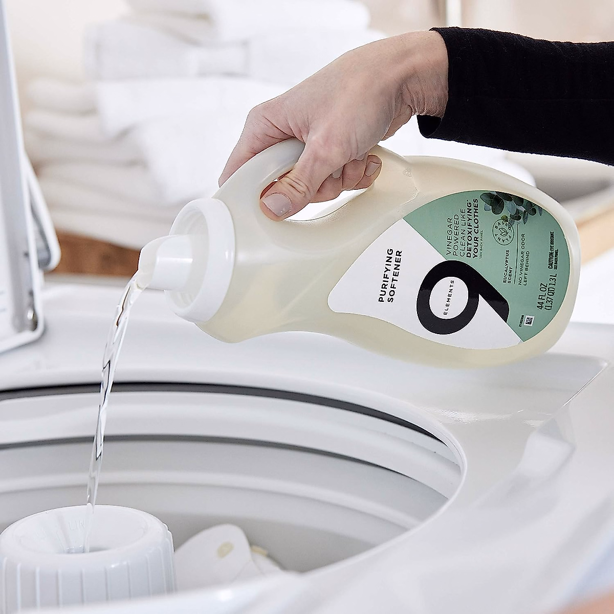 9 Elements Laundry Purifying Softener Liquid, Eucalyptus Scent, 67 Ounce, Clear