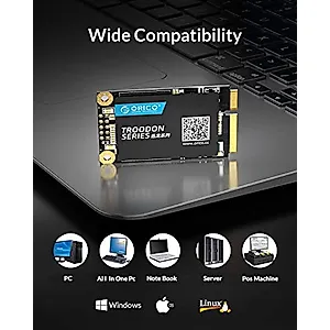 ORICO M200 256GB mSATA SSD Hard Solid Drive- 3D NAND TLC - SATA III - 6Gbps-Internal Solid State Drive for Desktop Laptop -M200 (256GB)