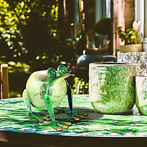 MUMTOP Solar Lanterns Outdoor Waterproof, LED Solar Lights Frog Lamp Decorative Tabletop Lanterns for Patio Garden Yard Table Decor or Gift