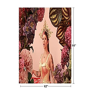 Melanie Martinez Poster Flower Crown Photo MM3 Crybaby Detention K-12 Album Art Music Songs Merch Merchandise Soap Pacify Her Dollhouse Aesthetic Cool Wall Decor Art Print Poster 12x18