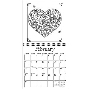 Johanna Basford 2021 Coloring Wall Calendar: Inky Wonderlands