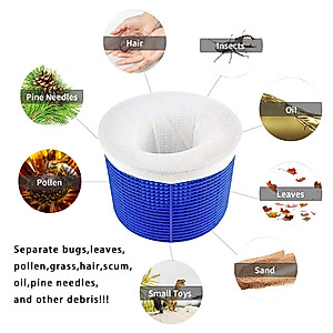 WISHDIAM 40 Pack Pool Skimmer Socks, Works Perfect with The Pool Skimmer for Inground and Above Ground Pool/Pool Skimmer Basket