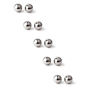 Ruifan 3mm Externally Threaded 316L Surgical Steel Replacement Balls Body Jewelry Piercing Barbell Parts for Lip Eyebrow Tongue Belly Navel Nose Nipple Ring 14G 10PCS