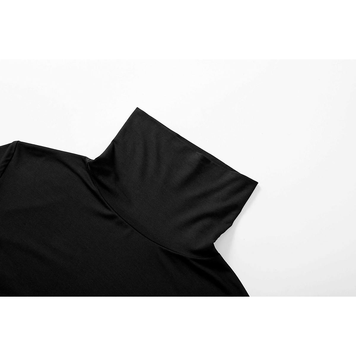 Kindcall Black Long Sleeves Thermal Shirts for Women Turtleneck Dark Academia Clothing Turtle Neck Athletic Casual Tops (Black Medium)