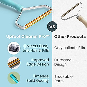 Uproot Cleaner Pro Reusable Cat Hair Remover - Special Dog Hair Remover Multi Fabric Edge and Carpet Scraper by Uproot Clean - Easy Pet Hair Remover for Couch, Pet Towers & Rugs - Gets Every Hair!