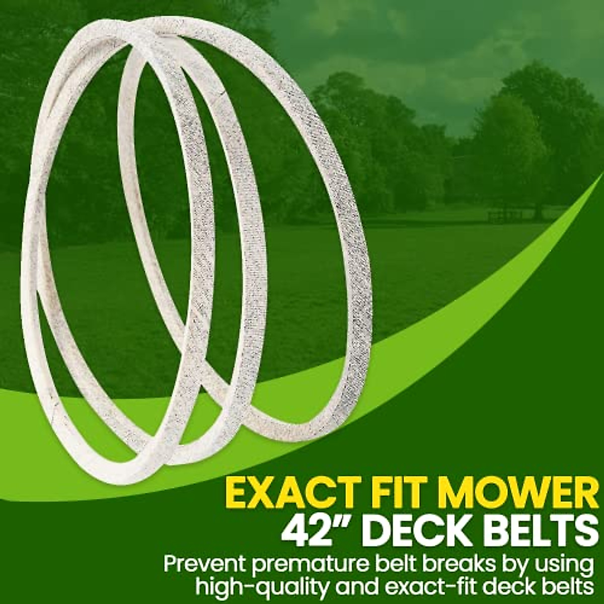 TonGass 42" Lawn Mower Deck Belt Compatible with John Deere Lawn Mower - Replaces Part Number GX20072 - Deck Drive Belt for Heavy-Duty Use - Compatible with 100 D100 E100 Series