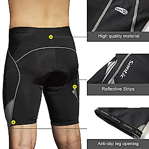 Santic Cycling Men's Shorts Biking Bicycle Bike Pants Half Pants 4D Coolmax Padded Grey L