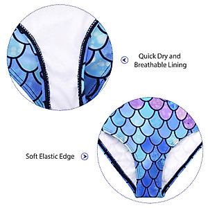 Zando Girls Swimsuits Bathing Suits - Athletic One Piece Swimsuit Beach Swimwear for Baby Girl Toddler Kids 6-7 Years Navy Petals