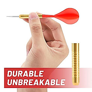 Accmor 18 Pcs Steel Tip Darts, Bar Dart, Darts Metal Tip Set, Metal Darts for Dartboard