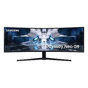 SAMSUNG 49 inch Gaming Monitor, Ultrawide Curved Monitor, 240hz 1ms, Quantum Mini LED, G-Sync, Monitor Adjustable Height, HDR 2000, Odyssey Neo G9, G95NA (LS49AG952NNXZA) (Renewed)