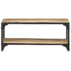 Coffee Table,Couch Table,Rustic Table,Side Table,Farmhouse Table,Living Room Table,Console Table,Vintage Style,Accent Table,for Home,Office,Living Room,Dining Room,35.4"x11.8"x15.7" Solid Mango Wood