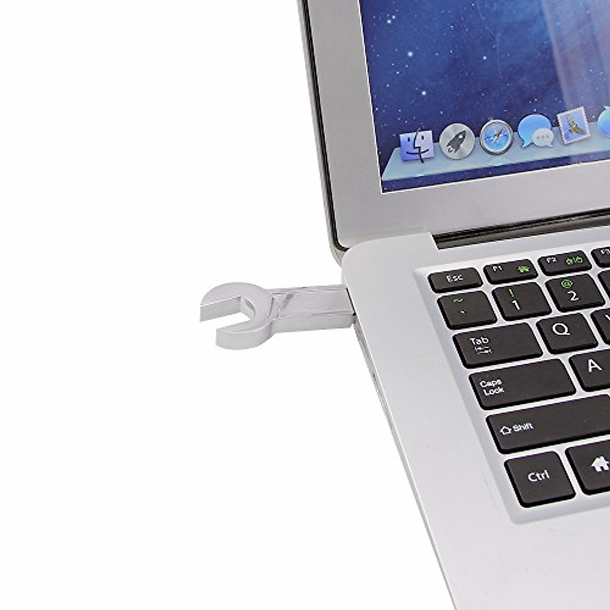 CHUYI Novelty and Cool Metal Wrench Shape Design 64GB USB 2.0 Flash Drive Pendrive Memory Stick Creative Thumb Drive Jump Drive Gift