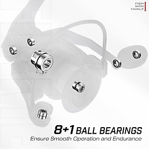 Piscifun Flame Spinning Reels, Light Weight Ultra Smooth Powerful Spinning Fishing Reels Black & Red 2000 Series