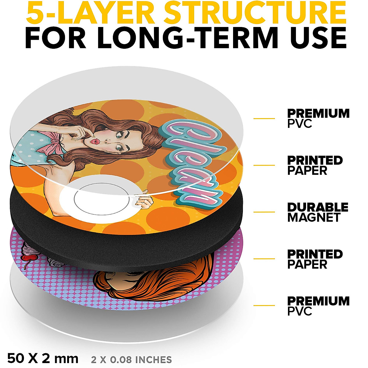 Dishwasher Magnet Clean Dirty Sign Indicator - Clean Dirty Dishwasher Magnet - Kitchen Dish Washer Magnet - Waterproof and Double Sided Flip with Bonus Adhesive Metal Plate (Orange & Purple)