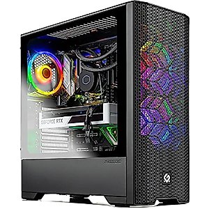 Skytech Gaming Blaze 3.0 Gaming PC Desktop – INTEL Core i7 11700F 2.5 GHz, RTX 3060 Ti, 1TB NVME SSD, 16G DDR4 3200, 600W GOLD PSU, AC Wi-Fi, Windows 10 Home 64-bit,Black