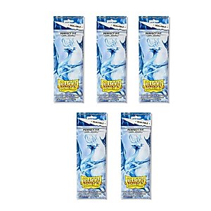 Dragon Shield 100 Standard Size Clear Resealable Sleeves (5 Packs)